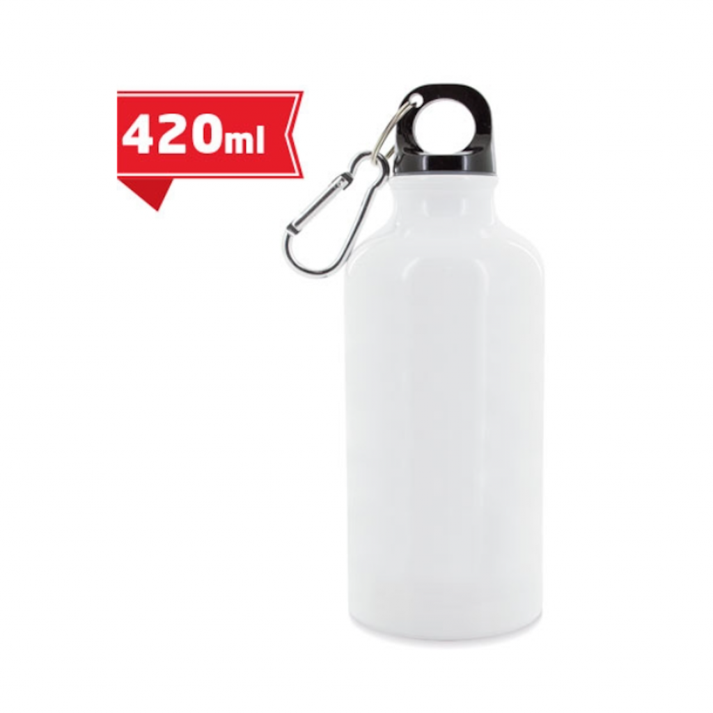Botella Agua Blanca Aluminio 420ml - RAILLO.ES